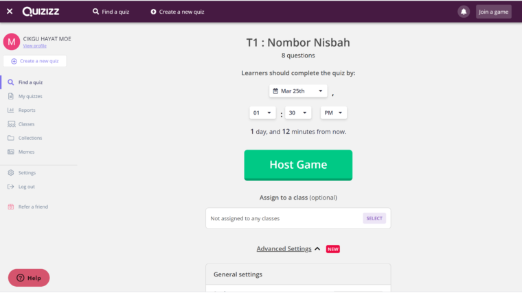 PANDUAN RINGKAS MEMBERIKAN QUIZIZZ DALAM GOOGLE CLASSROOM - Cikgu Hayat